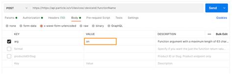 Cloud Api Postman Cloud Particle