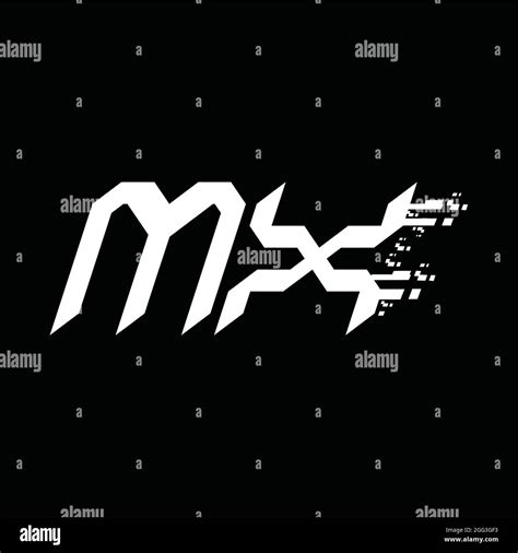Mx Logo Monogram With Vintage Overlapping Linked Style On White Design Template Stock Vector
