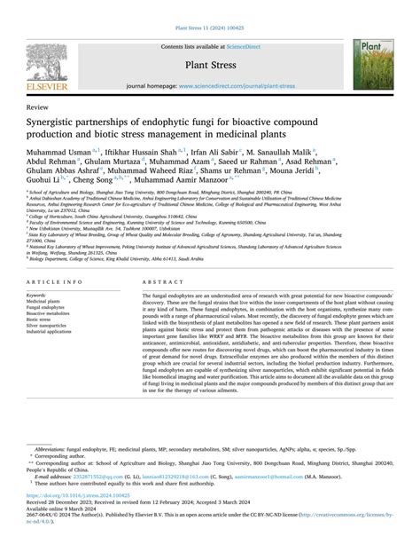 Pdf Synergistic Partnerships Of Endophytic Fungi For Bioactive