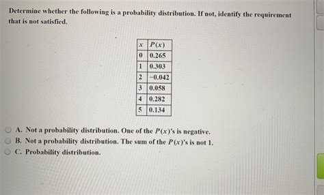 Solved Determine Whether The Following Is A Probability Chegg
