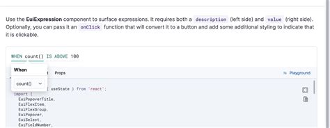 Change EUIExpression Examples And Recommendations To Avoid Clicks Issue Elastic Eui