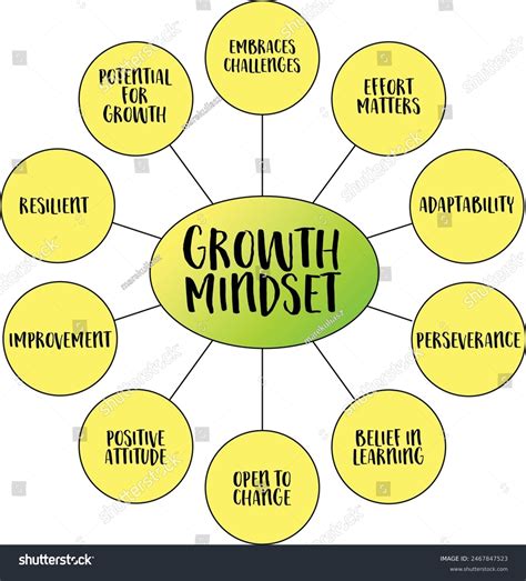 Growth Mindset Infographics Mind Map Diagram Stock Vector Royalty Free