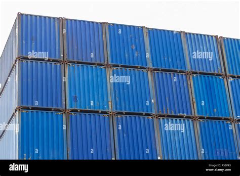 Cargo Containers Stack Stock Photo Alamy