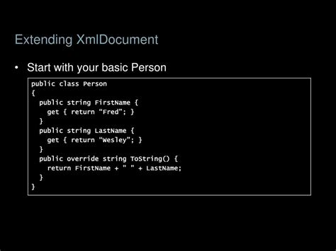 Ppt Extending Systemxml Powerpoint Presentation Free Download Id