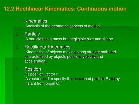 Ppt Kinematics Of A Particle Powerpoint Presentation Free Download