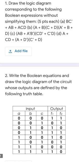 Draw The Logic Circuit For Boolean Expression » Wiring Diagram