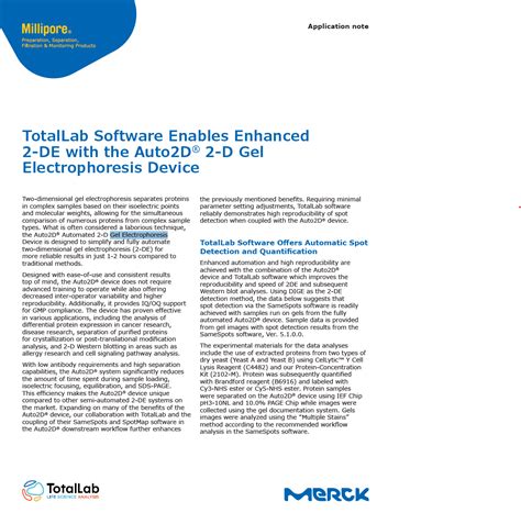 Automated Hcp Coverage Software For 2d Gels Spotmap 2d By Totallab