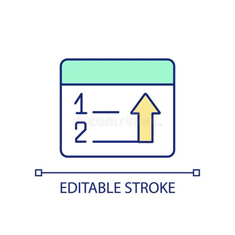 Tracking Priority Of Tasks RGB Color Icon Stock Vector Illustration Of Stroke Activity 254317487