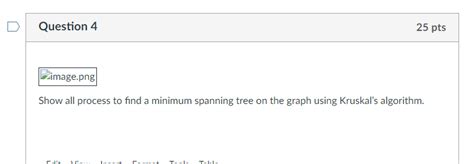 Solved Show All Process To Find A Minimum Spanning Tree On Chegg