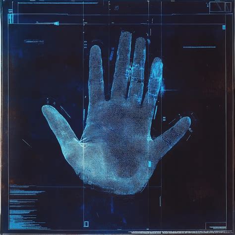 an illustration of the palm print recognition process from initial scan