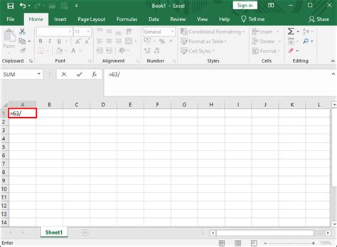 How To Divide In Excel