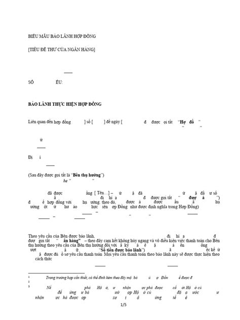 7 2 App 03 Specimen Of Performance Security Pdf