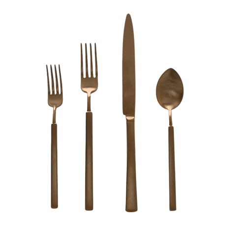 Vintage Copper Flatware Set Diamond Event