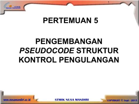 Struktur Kontrol Pengulangan