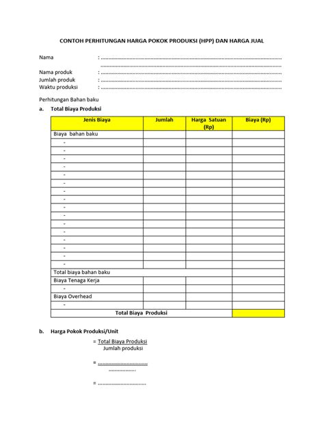 Contoh Soal Hpp Pdf