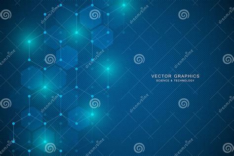 Molecular Structure Background Abstract Background With Molecule Dna Geometric Shape With