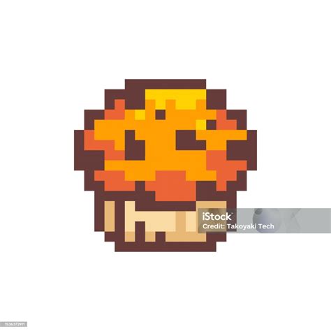 픽셀 아트 머핀 레트로 8비트 스타일 베이커리 디저트 일러스트레이션 스티커 복고풍 장식 요소 게임 자산 이모티콘 또는 귀여운 괴짜 아바타에 이상적입니다 1990 1999