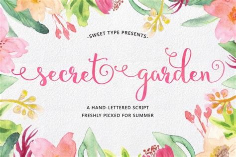 Cursive And Script Fonts Hand Lettering Swirly Fonts Garden Font