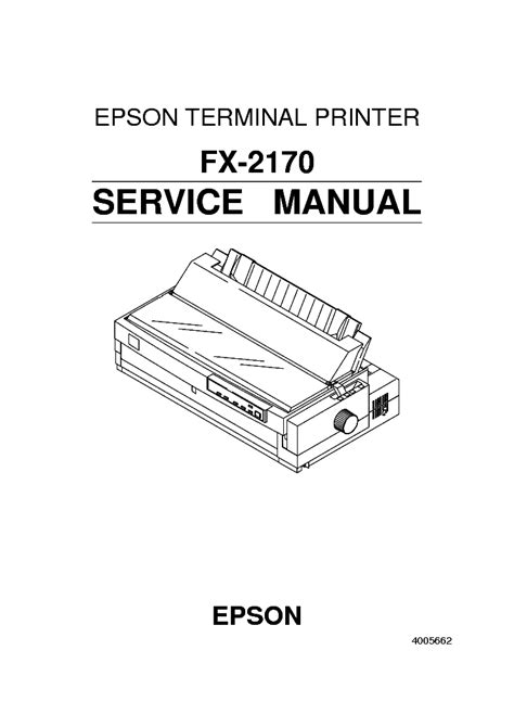 EPSON FX-2170 SM Service Manual download, schematics, eeprom, repair ...