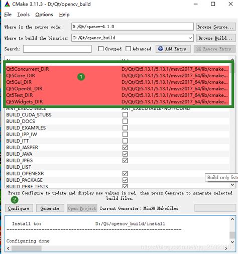 windows下安装cmake opencvQT MinGW版本 qt windows opencv mingw CSDN博客