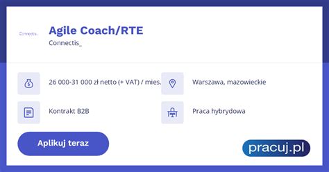 Oferta Pracy Agile Coachrte Connectis Warszawa
