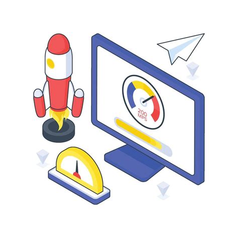 Speed Optimization Isometric Colored Illustration 54919902 Vector Art At Vecteezy