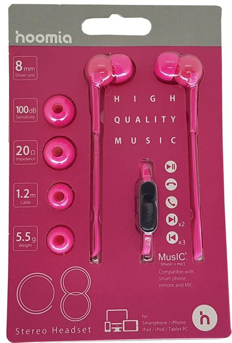 Stereo Earphone Mic Hot Pink 12m Website Hosting Website Design