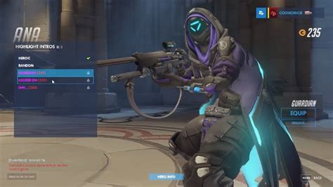 Ana Shrike Overwatch Skin Spotlight All Emotes Poses Intros Youtube