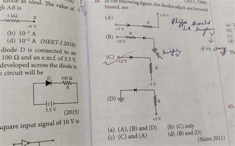 Ve Char 100Ω And An E M F Of 3 5 V Developed Across The Diode Is E Ci