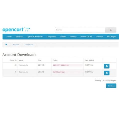 OpenCart Codes Selling Codes And Keys
