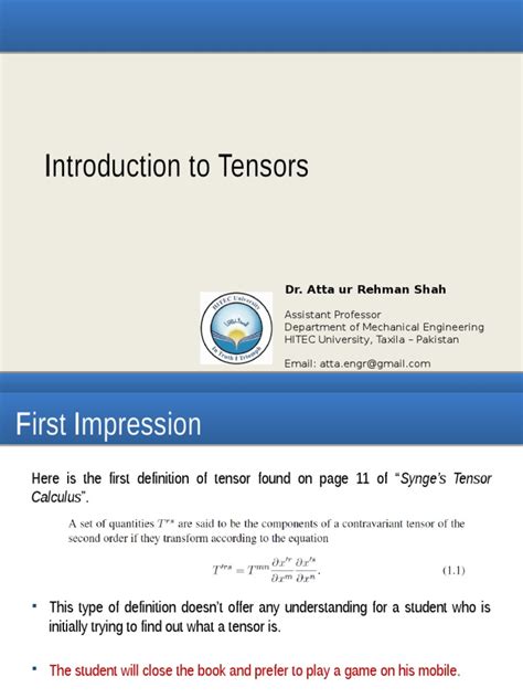 Introduction To Tensors Pdf Tensor Euclidean Vector