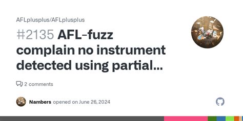 afl fuzz complain no instrument detected using partial instrumentation
