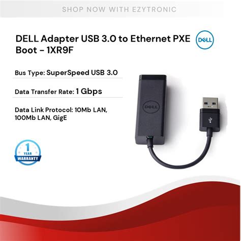 Dell Adapter USB To Ethernet PXE Boot P N XR F Shopee Malaysia