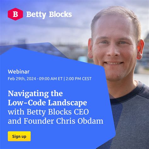 Betty Blocks On Linkedin Betty Blocks Webinar Navigating The Low