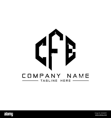 Cfe Letter Logo Design With Polygon Shape Cfe Polygon And Cube Shape