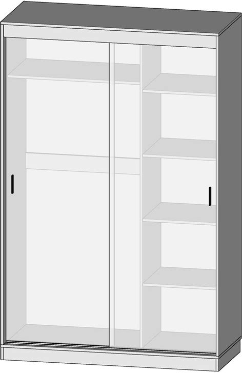 ᐉ Шафа купе з двома дверима Еверест Соната 1400 140х60х217 см Дуб крафт білий 07617 • Краща