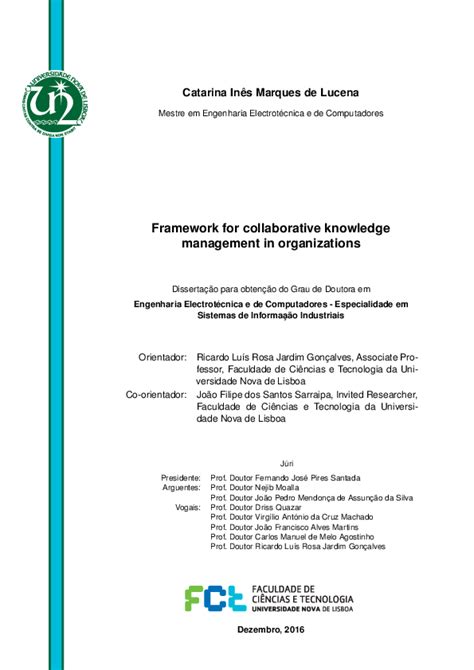 Pdf Framework For Collaborative Knowledge Management In Organizations