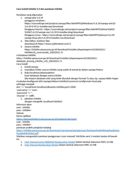 Cara Install Inlislite V3 Pdf