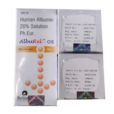 Human Albumin Alburel Os For Hospital At Rs 4500 Bottle In Pune Id 2849906658955