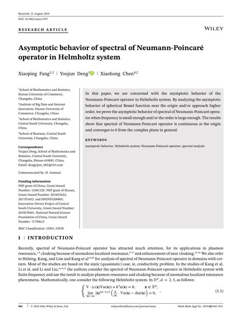 Asymptotic Behavior Of Spectral Of Neumann‐poincaré Operator In