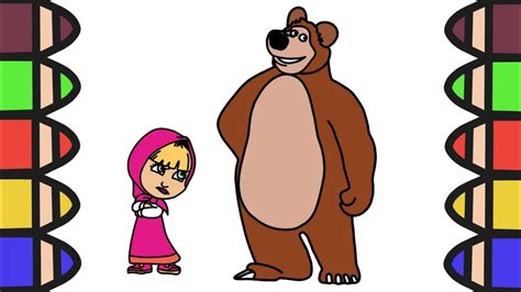 كيف ترسم ماشا والدب خطوه بخطوهتعليم الرسم السهل للمبتدئين Youtube