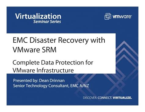 PDF EMC Disaster Recovery With VMware SRM VMware Virtualization For DOKUMEN TIPS