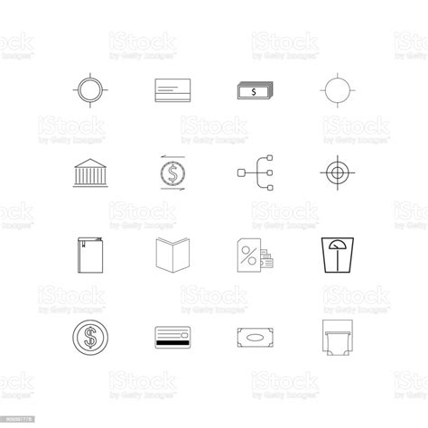 은행 금융 및 돈을 선형 얇은 아이콘 설정 합니다 간단한 벡터 아이콘 설명 0명에 대한 스톡 벡터 아트 및 기타 이미지 0명 다이어그램 대출 Istock