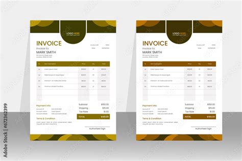 Invoice Template Design Invoicing Quotes Money Bills Price Invoices Payment Agreement Design