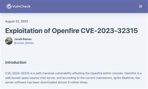 Openfire Server への攻撃約 台の未パッチサーバが標的になっている IoT OT Security News