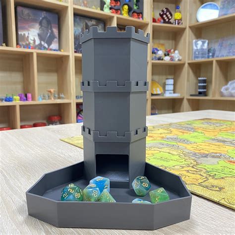 Torre Dados Juego De Dados Dnd Torre Rodante De Dados Dnd Y Bandeja