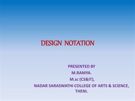 Design Notation Pptx Programming Languages Computing