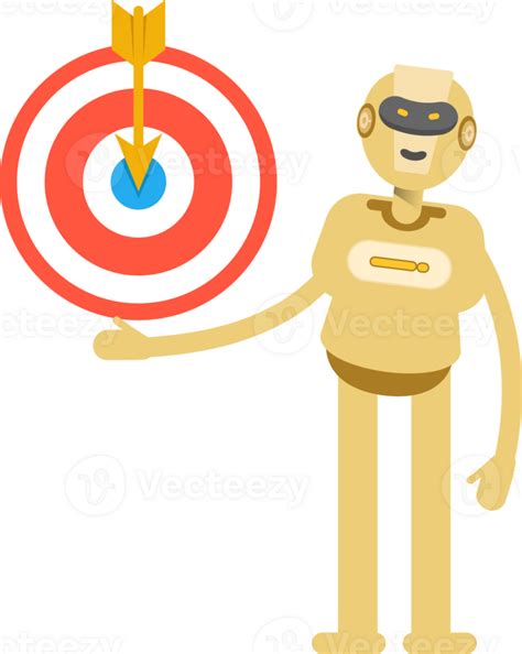 Yellow Robot Character Holding Dart 71226320 Png