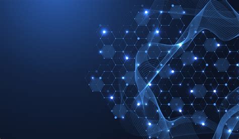 Abstract Futuristic Molecule Technology Vector Image