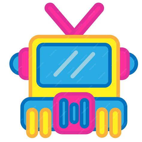 Premium Vector Cute Robot Square Vector